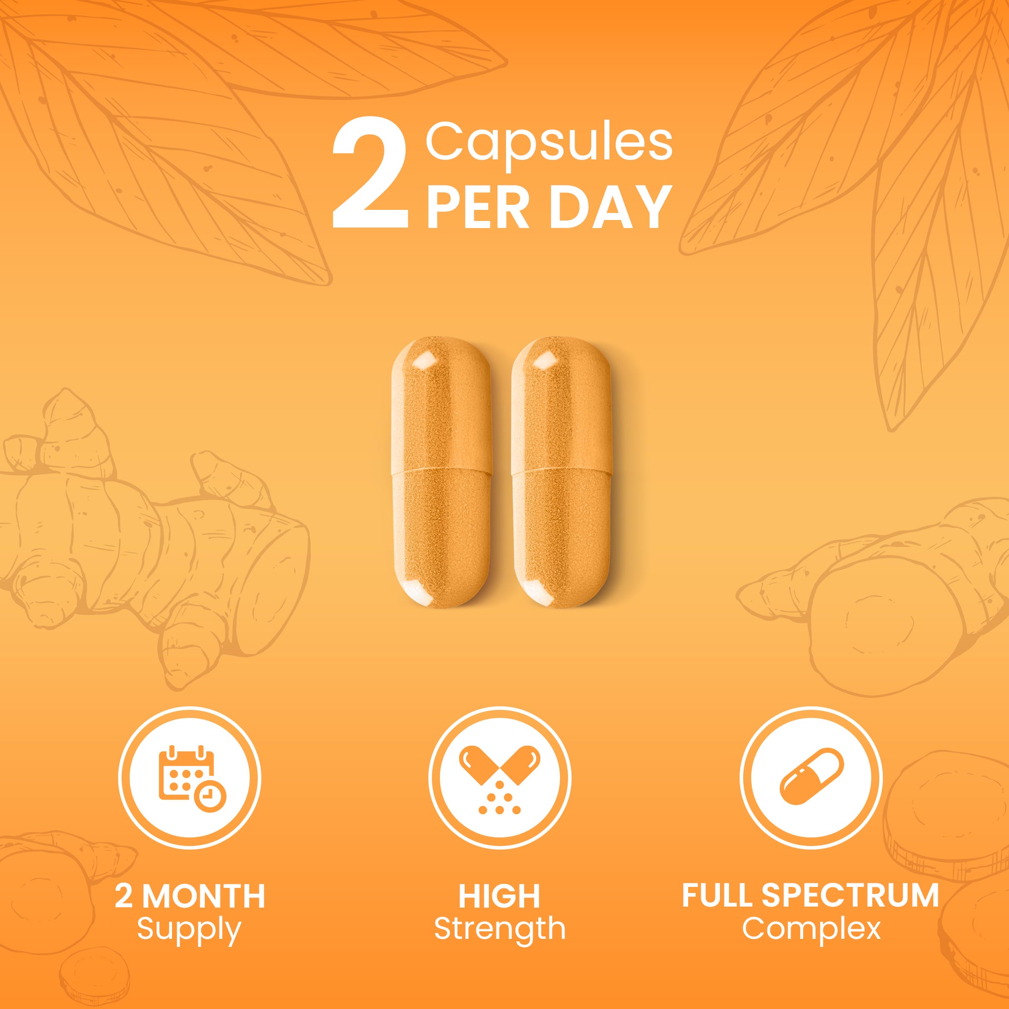 7-in-1 Turmeric and Black Pepper Capsules with Glucosamine and Chondro ...